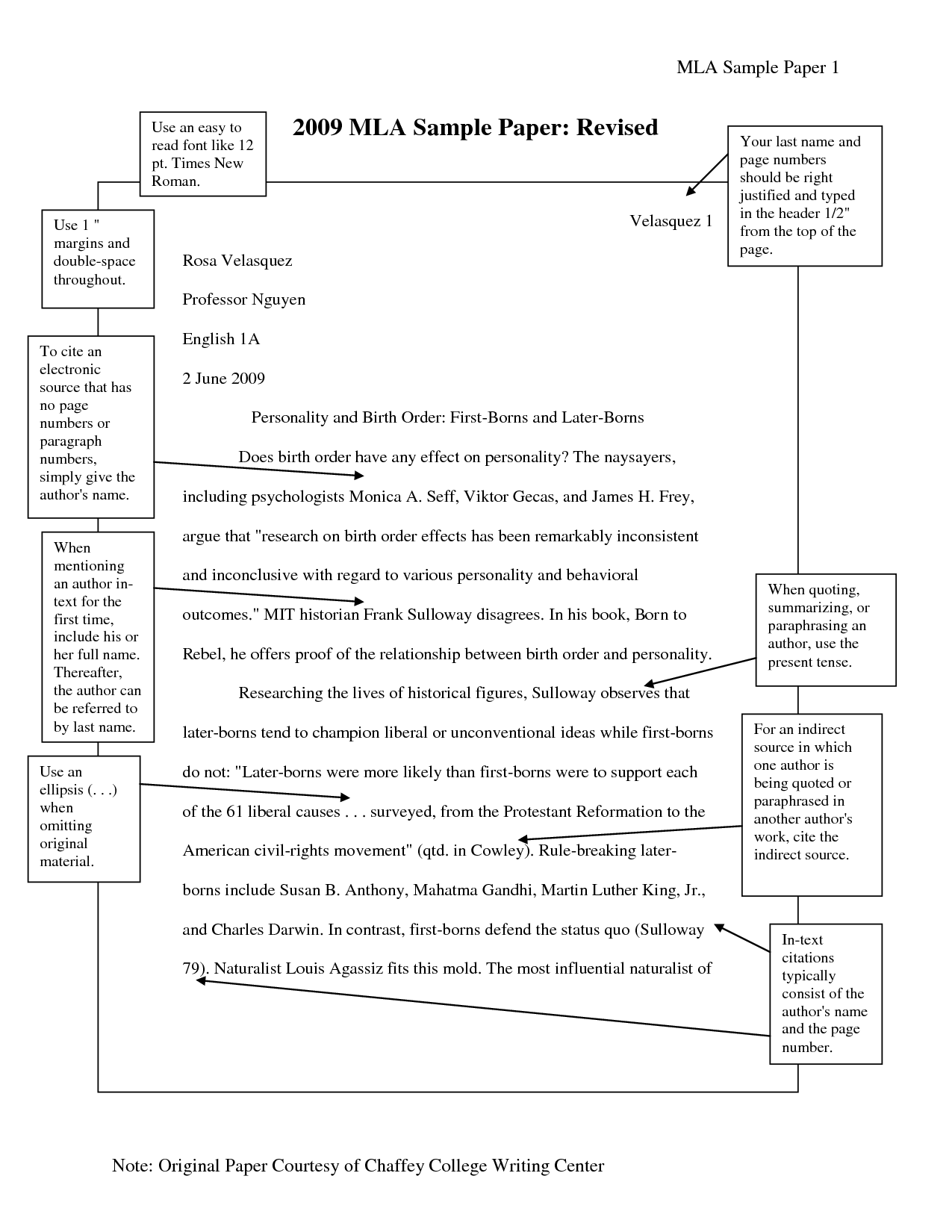 10 College Essay Examples Mla Format Most Complete Scholarship